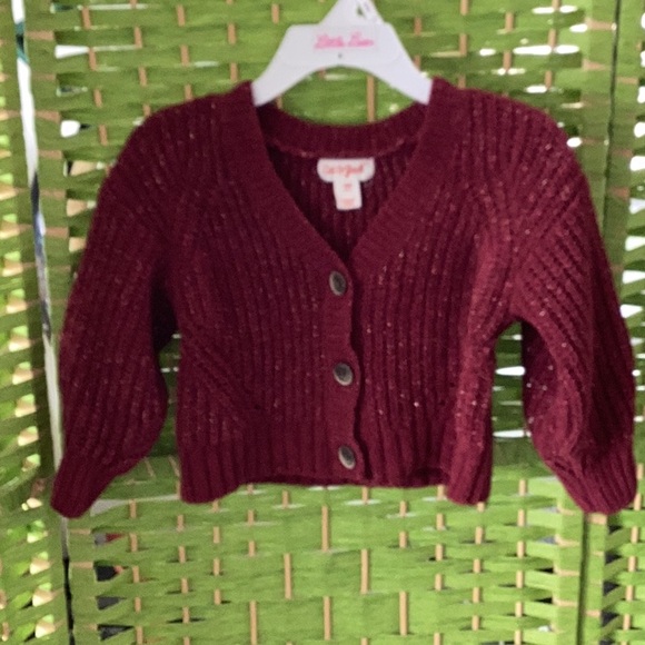 Cat & Jack | Jackets & Coats | Cat Jack Maroon Cardigan Sweater Classic ...